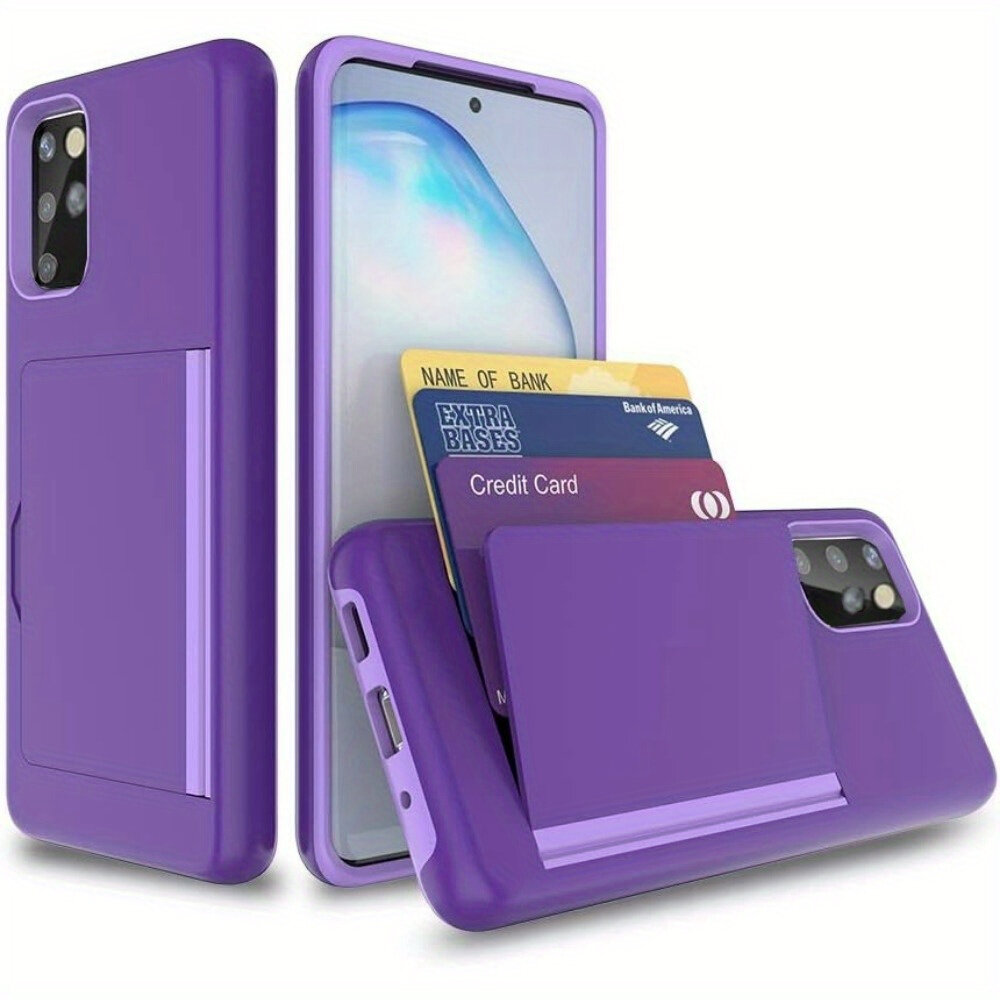 Чехол-книжка в деловом стиле с усиленной защитой для смартфона S20+, фиолетовый