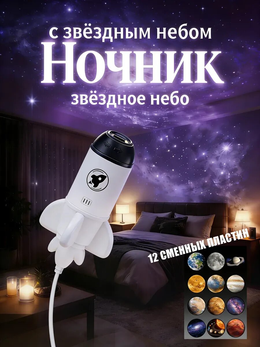 Мини проектор звездного неба 2 шт