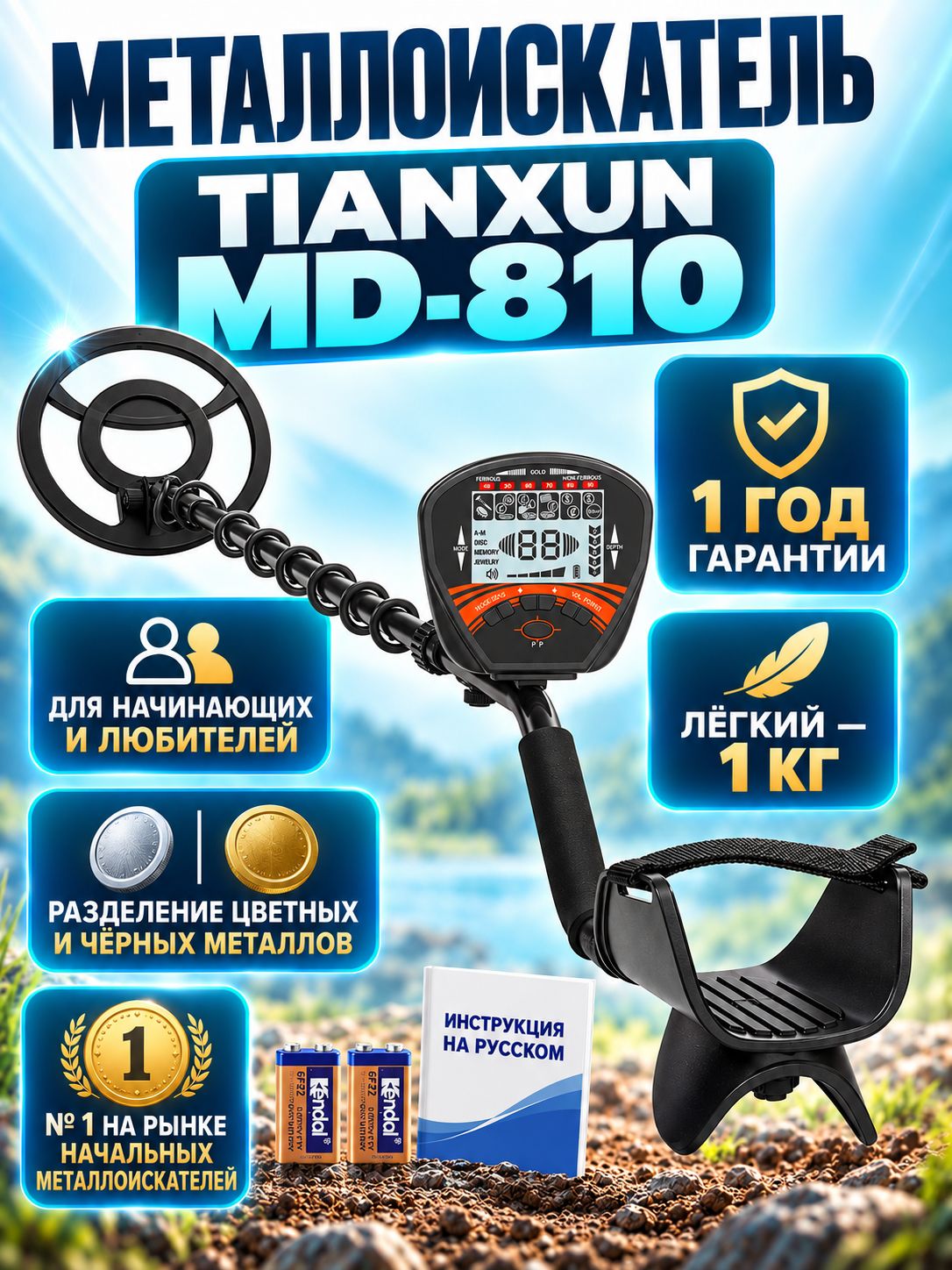 Металлоискатель Tianxun MD 810
