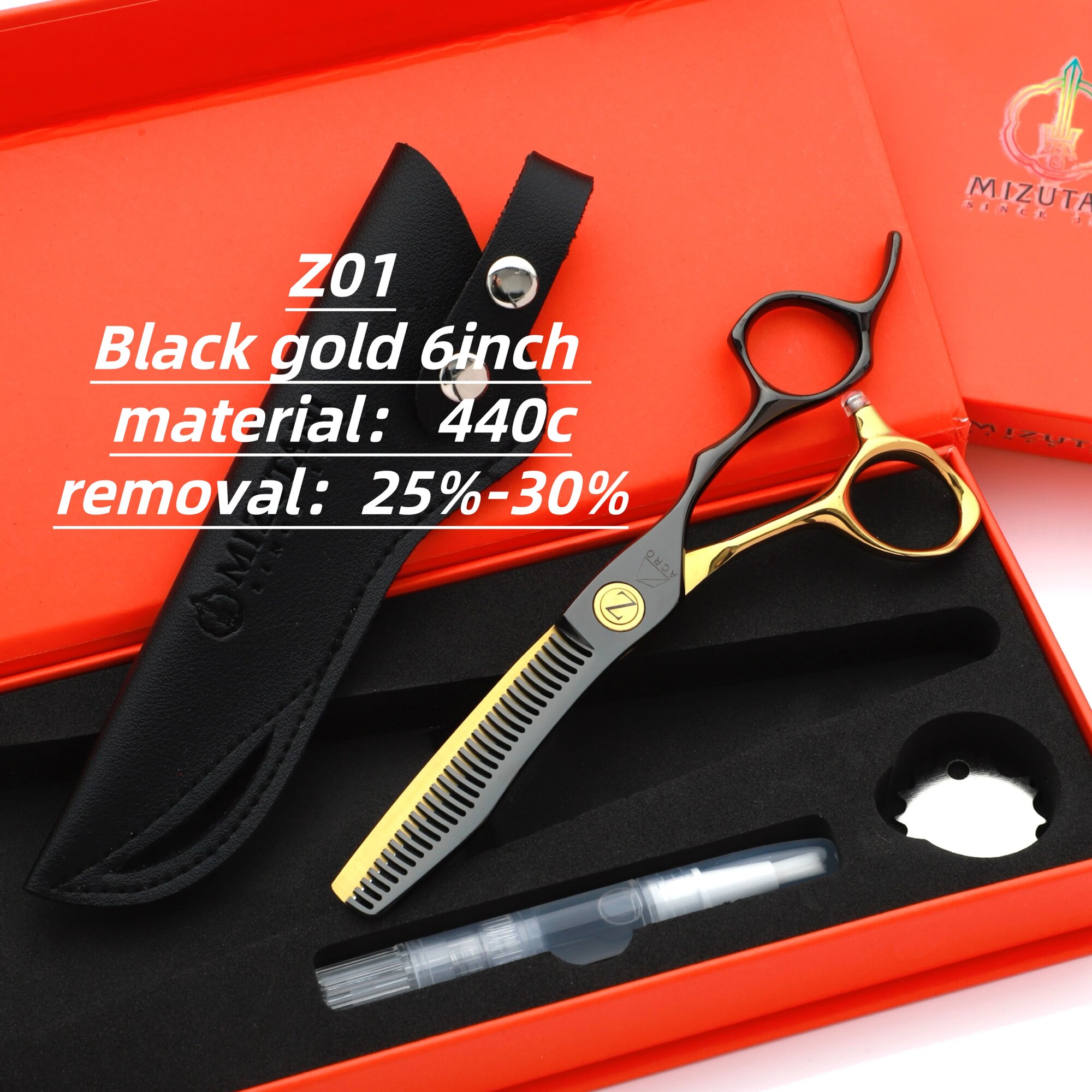Профессиональные парикмахерские ножницы 6,3/6,7 дюйма VG10 Z01 Blackgold 25-30