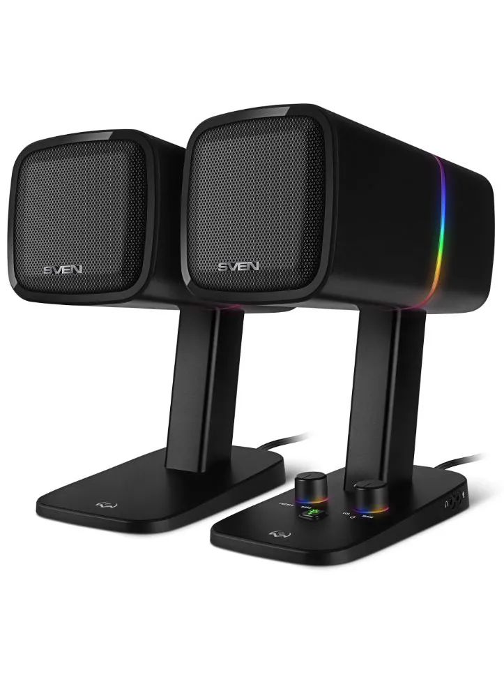 Компьютерная акустика Sven G600 SV-022952 черный (30 Вт, Bluetooth, AUX, OPT, RGB, MIC вход, вход наушников, регулятор тембров)