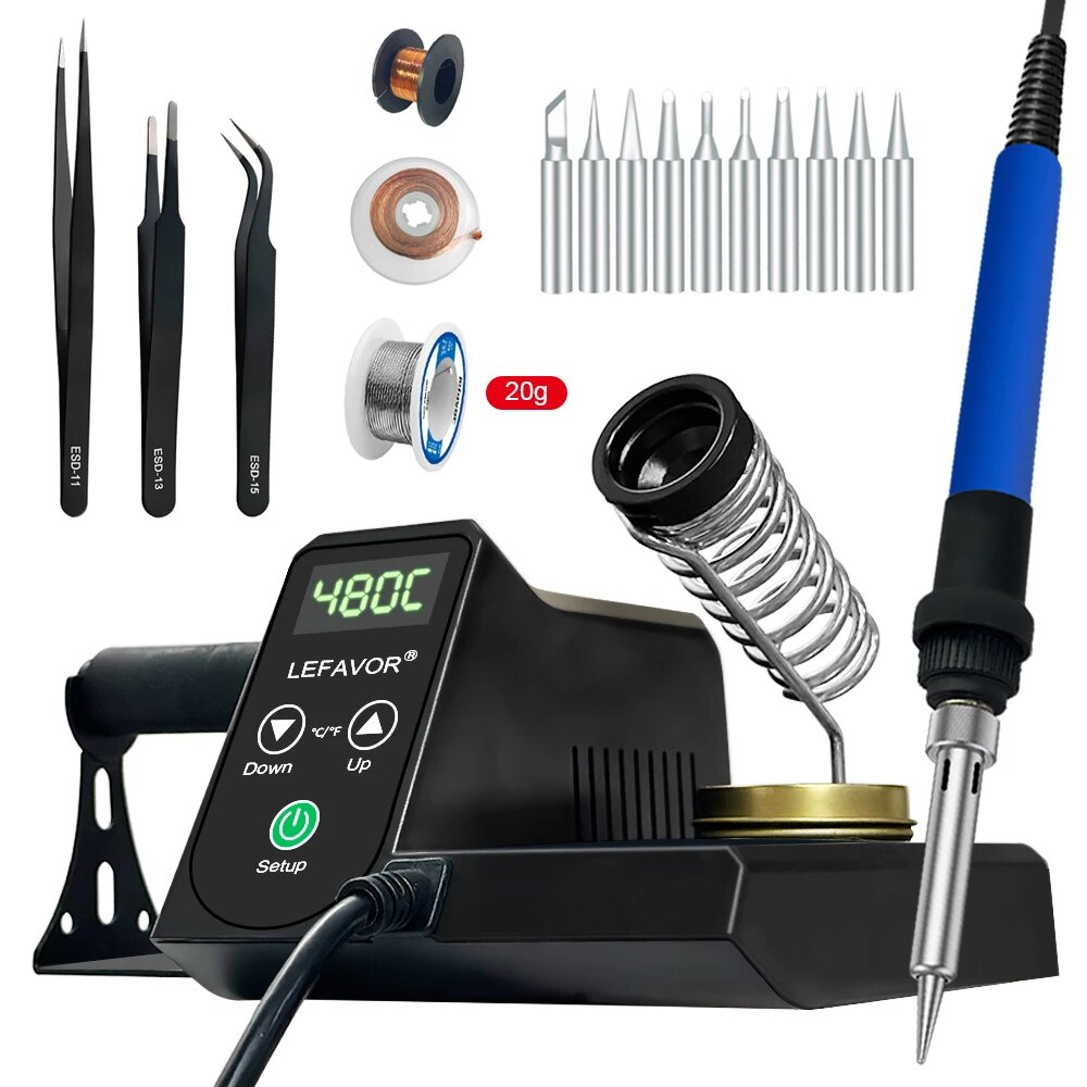 Цифровая паяльная станция Lefavor 936D/936H 60Вт