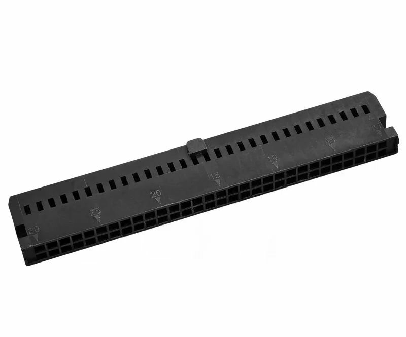 Двухрядный IDC-коннектор типа "бычий рог" FC-2.54мм2545 с резиновым корпусом, позолоченный, для промышленного управления.