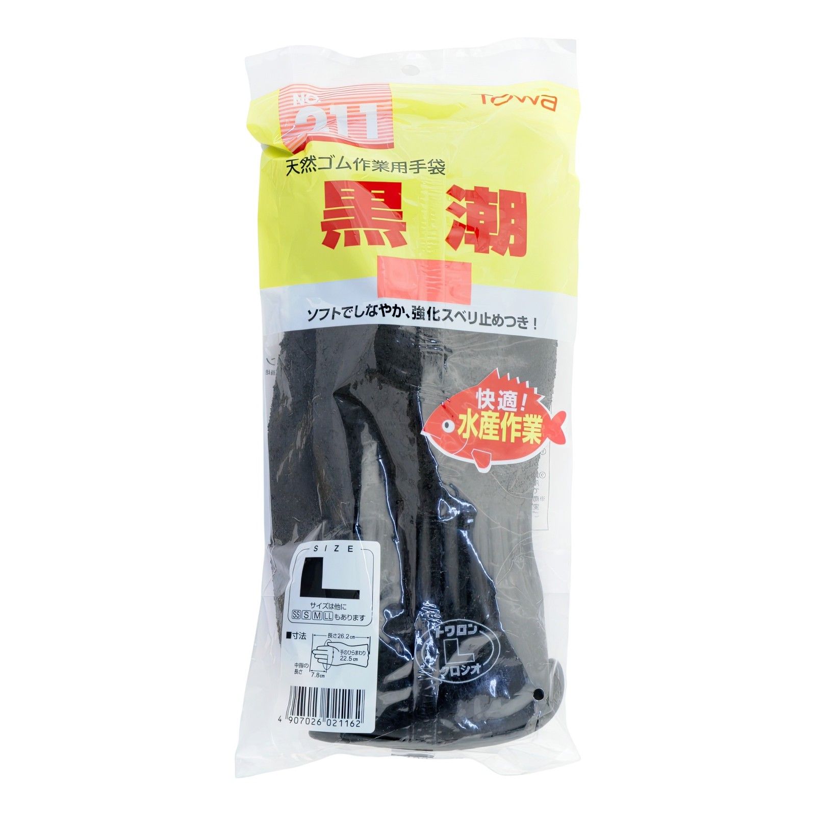 TOWA Gloves Перчатки для бытовых и хозяйственных работ из натурального каучука, плотные, размер L, арт. 021162