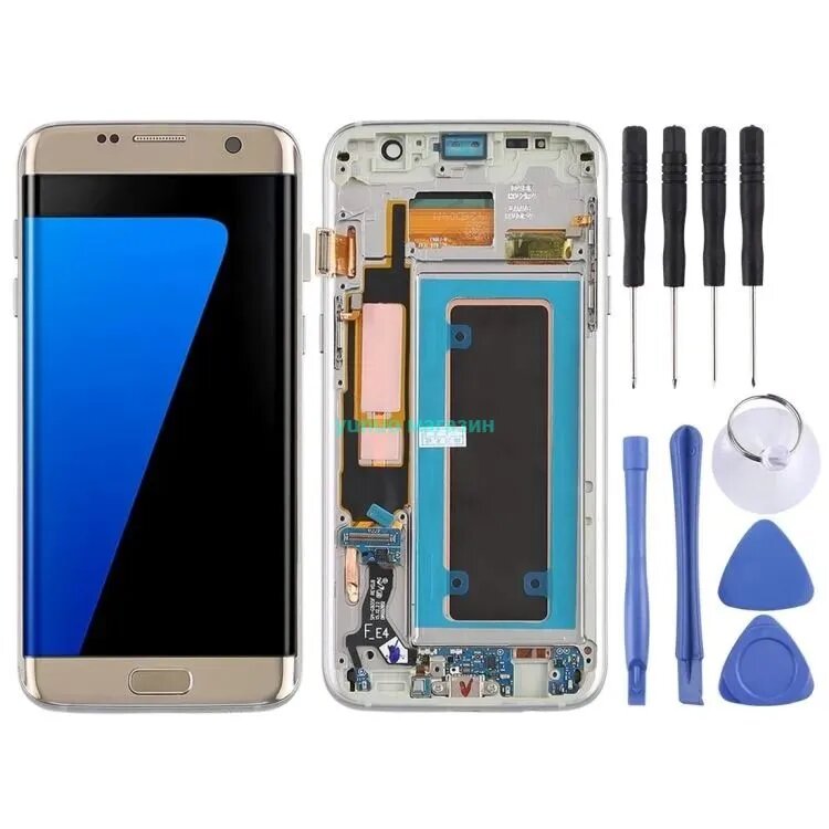 Подходит для Samsung Galaxy S7 Edge / G935F / G935FD Super AMOLED ЖК-модуль с рамкой