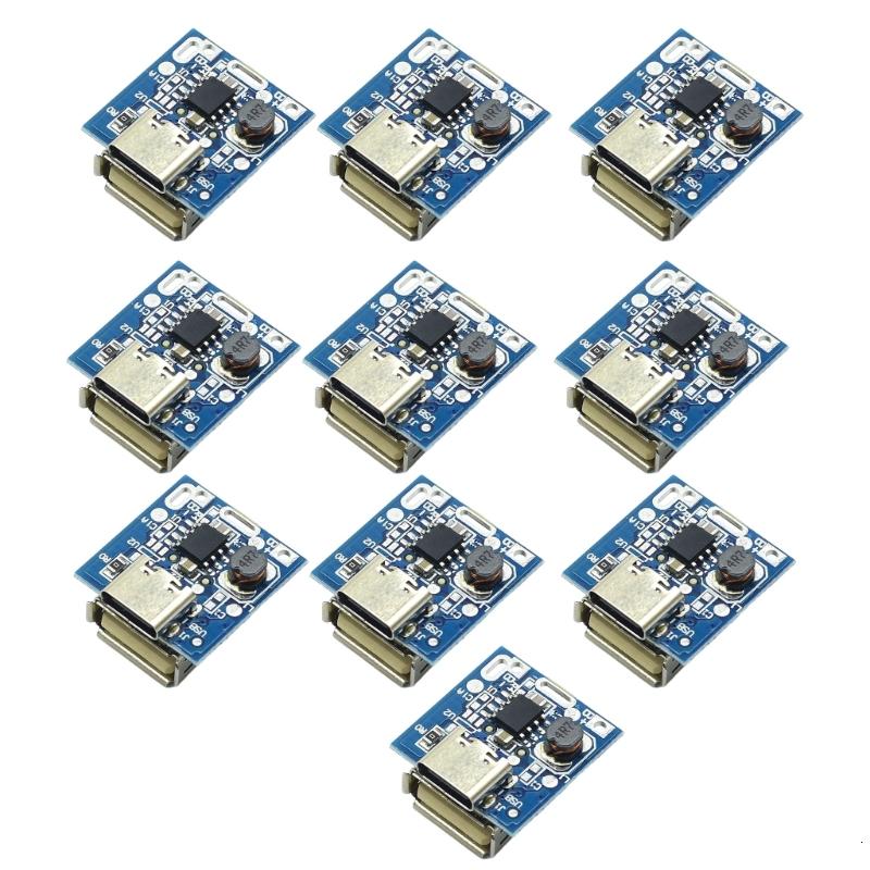 10 шт. 5V повышающий модуль Type-C/USB с защитой для зарядки литиевых батарей и индикатором, Типc
