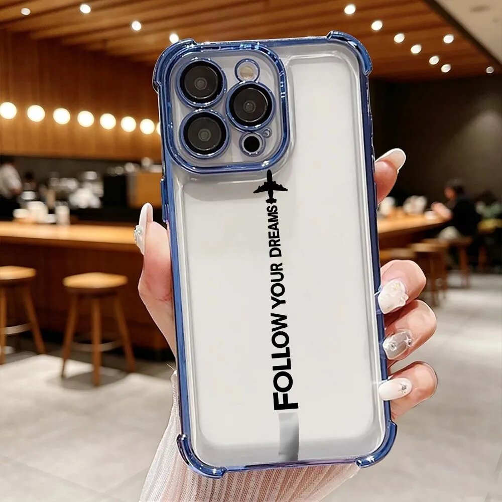 Чехол для телефона Follow Your Dreams Plane для iPhone 17, 16, 15, 14 100DDA0801BUL, iPhone 17 Pro