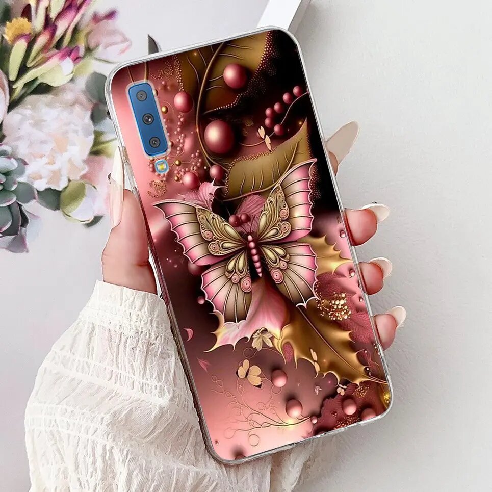 Для Samsung Galaxy A7 (2018) SM-A750F чехол для телефона Дракон Лев Тигр крутая модная задняя крышка с рисунком мягкий прозрачный силиконовый чехол