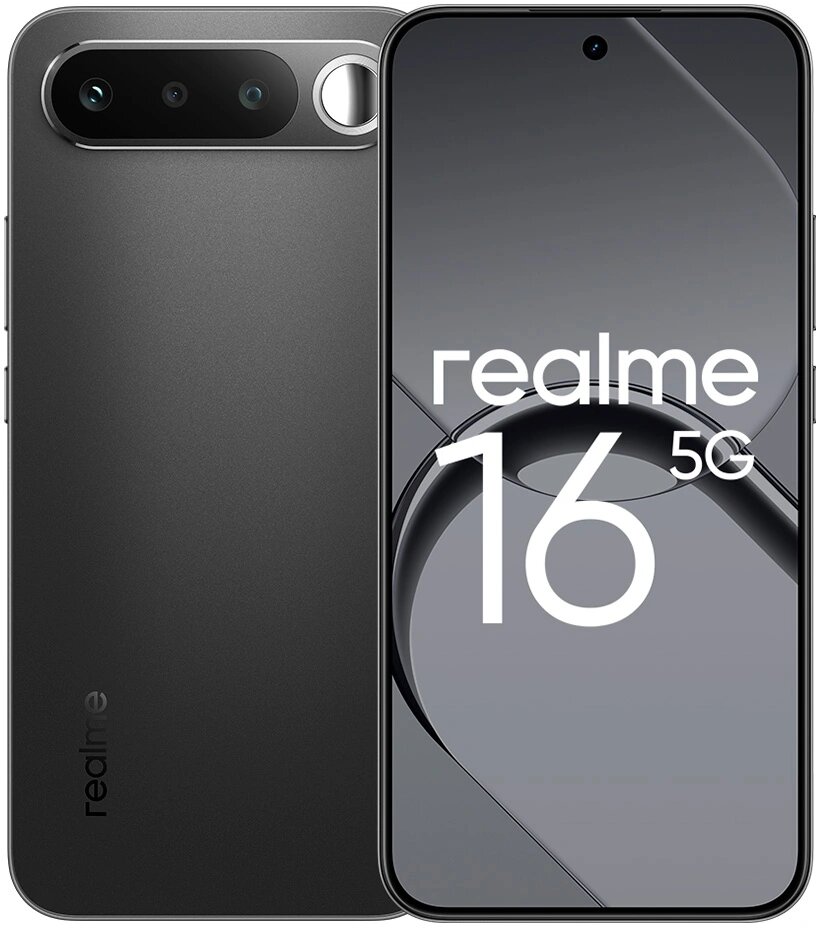 Смартфон Realme RMX5171 16 5G 256Gb 8Gb темно-серый моноблок 3G 4G 6.74" 720x1600 Android 16 32Mpix 802.11 a/b/g/n/ac NFC GPS GSM900/1800 GSM1900