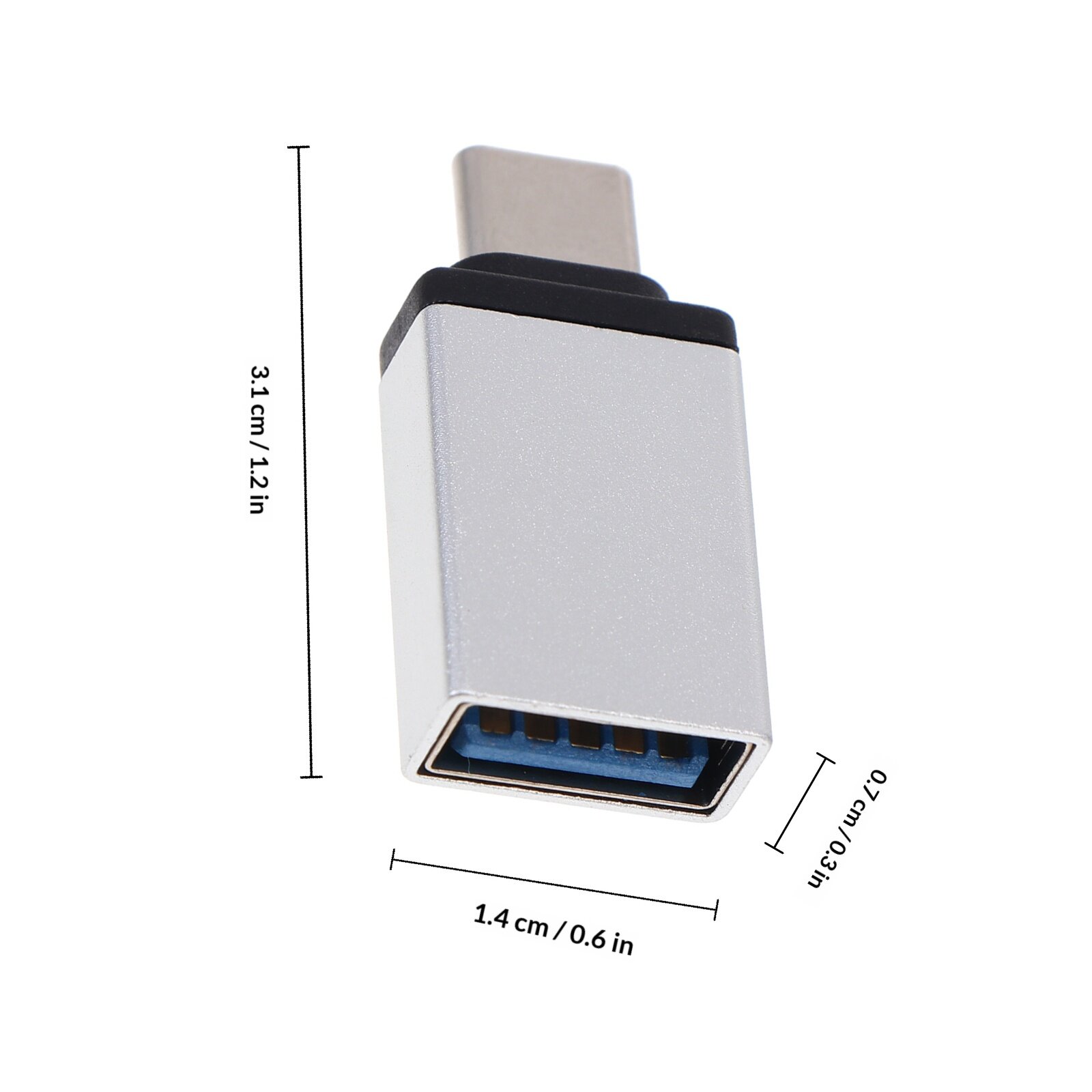 Адаптер Usb В Type-C 4 Шт Для Телефона Наушников Ноутбука Портативный Легкий 3.1x1.4x0.7Cm