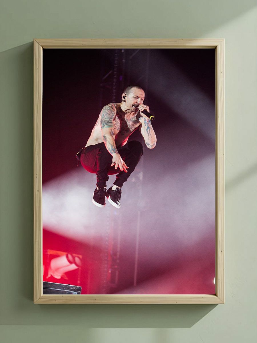 Постер, плакат на стену "Честер Беннингтон - Linkin Park Рок Группа" 42 см х 29,7 см (А3), Без Рамы