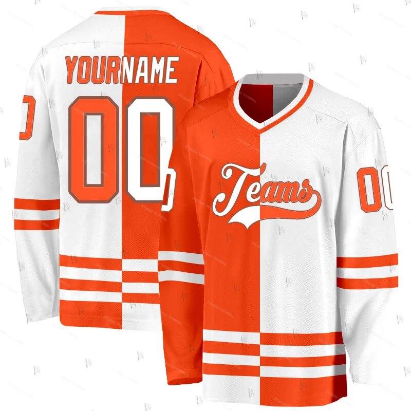 TESSFFEL Градиентный Пуловер для Хоккея Оранжевый, XXXL, Hockey Shirts