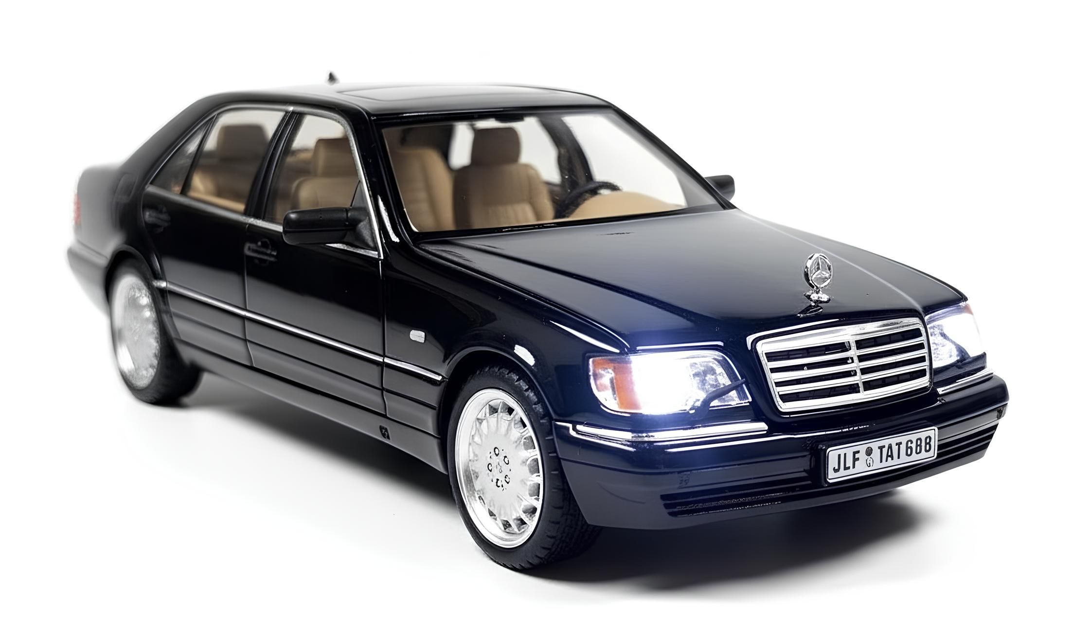 Машинка Mercedes S W140. Металлическая модель автомобиля Мерседес 140 21см. черный. Инерционная игрушка машина 1:24