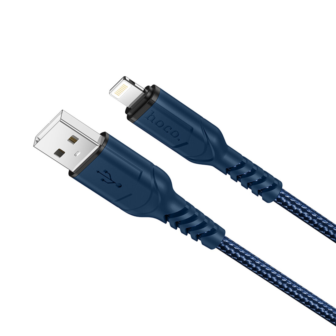 USB дата кабель Lightning, HOCO, X59, оплетка, синий