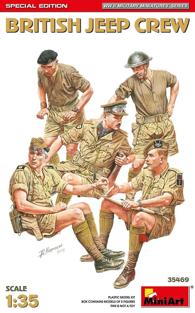 Модель MINIART в сборе 35469 1/35 British Jeep Crew Special Edition