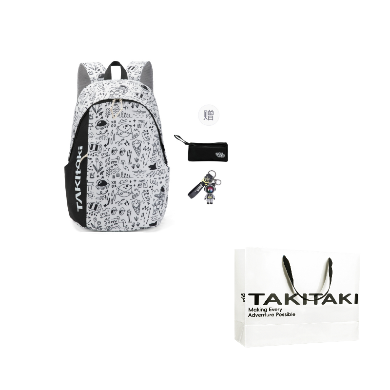 Рюкзак унисекс TAKI 1291364091, черный/красный/зеленый, нейлоновый