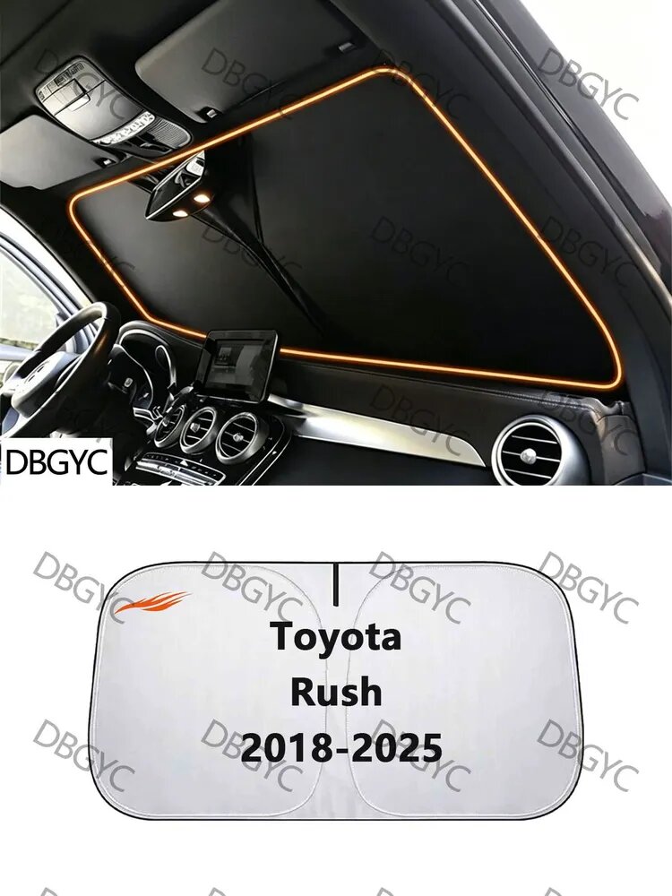 Шторка солнцезащитная на лобовое стекло Toyota Rush 2018-2025 , Защита от солнца, теплоизоляция, защита от ультрафиолета на 99 %