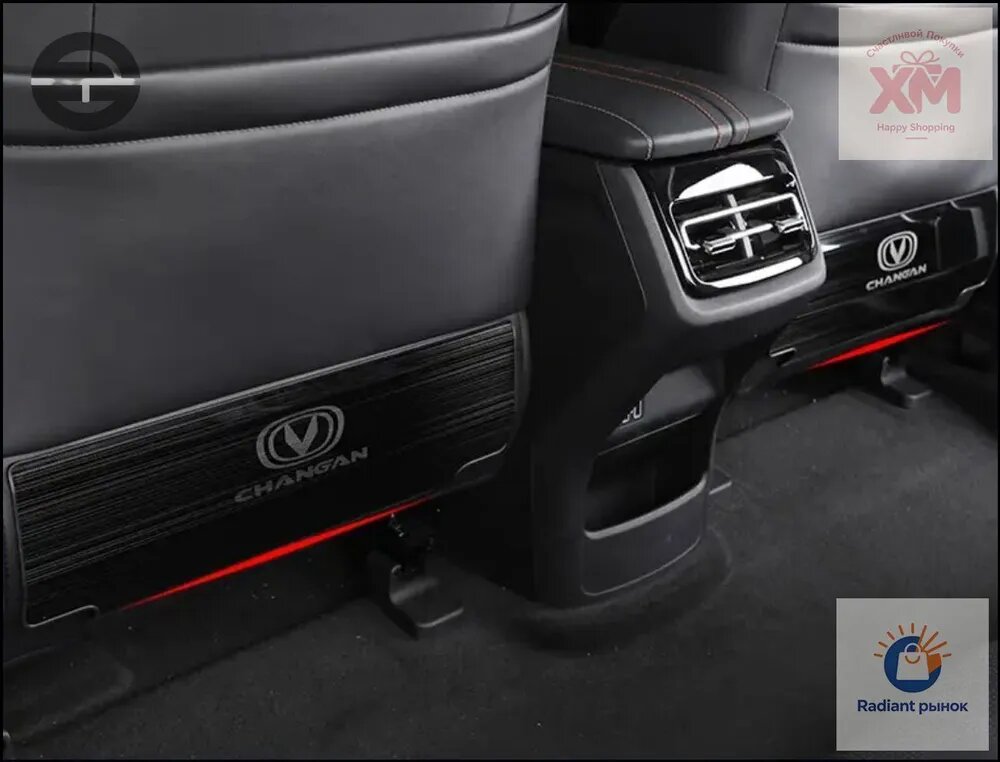 Накладки на спинки сидений Changan Uni-T / Чанган Юни T 2023-2025 г. в black