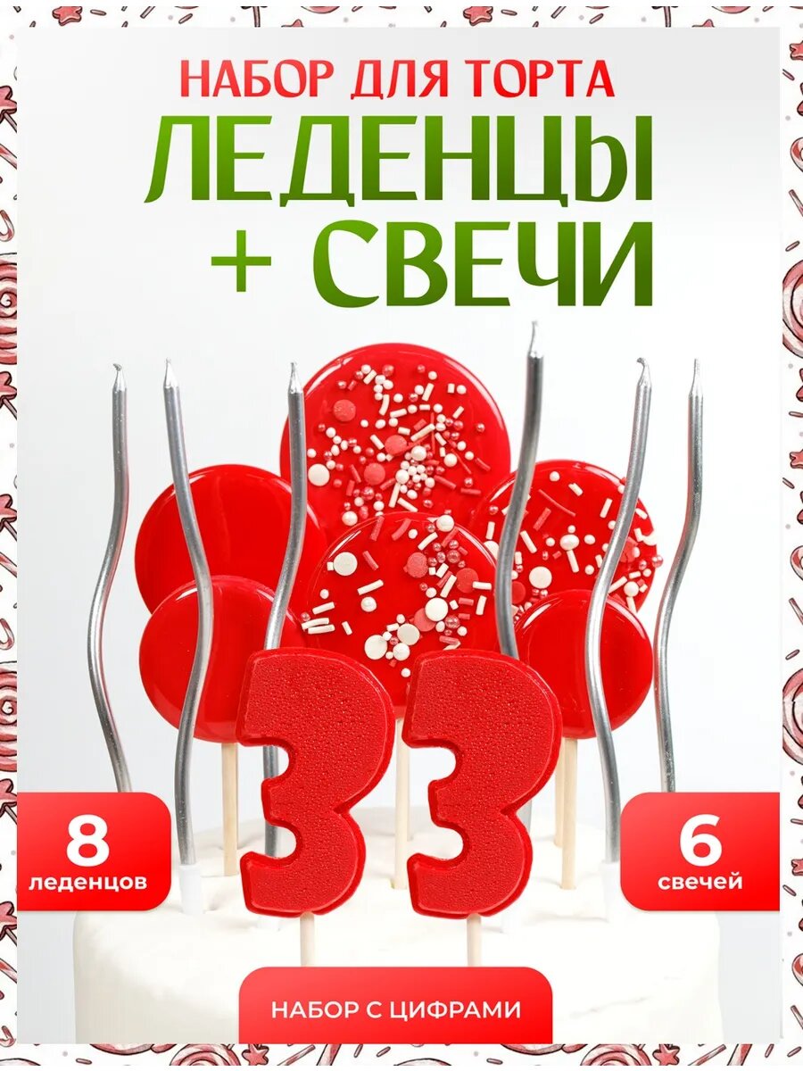 Леденцы на торт. Цифра 33