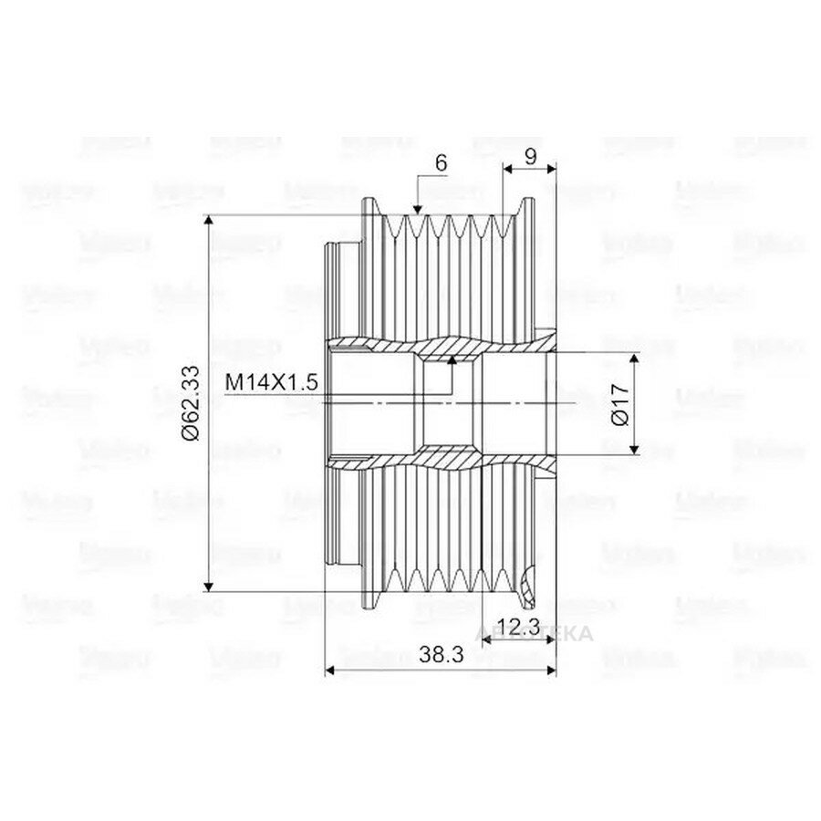 Механизм свободного хода генератора VALEO 588127