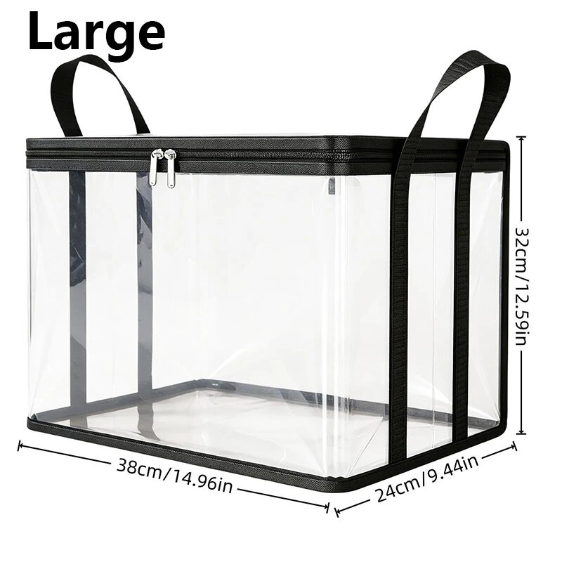 Прозрачные складные контейнеры для хранения Черный, 1pc Black-L