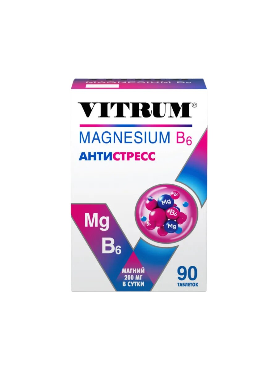 Витрум Магний В6/Vitrum Magnesium B6 таблетки покрыт. об. мас