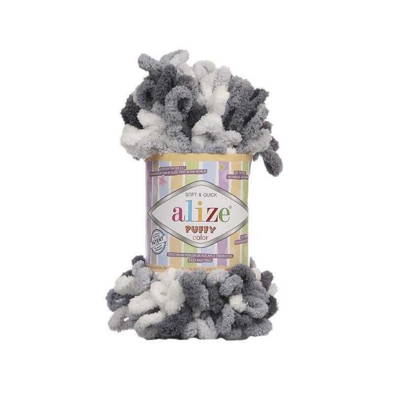 Пряжа Alize Puffy Color (Пуффи Колор) 5925 100% микрополиэстер 100г 9м 5шт