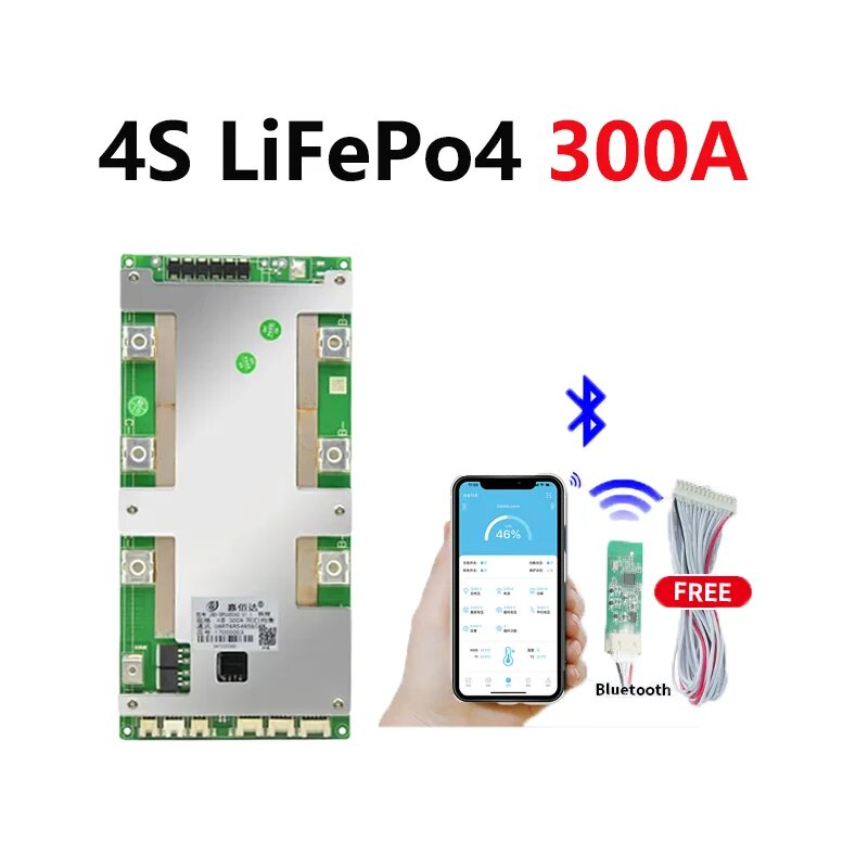 BMS 4S LiFePO4 300A с Bluetooth, UART RS485