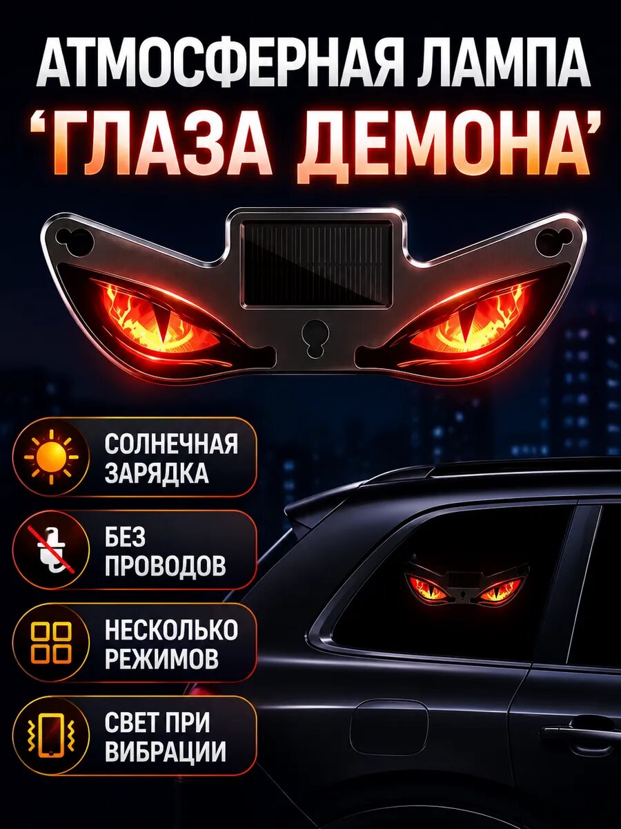 Стробоскоп в машину на солнечной батарее подсветка авто