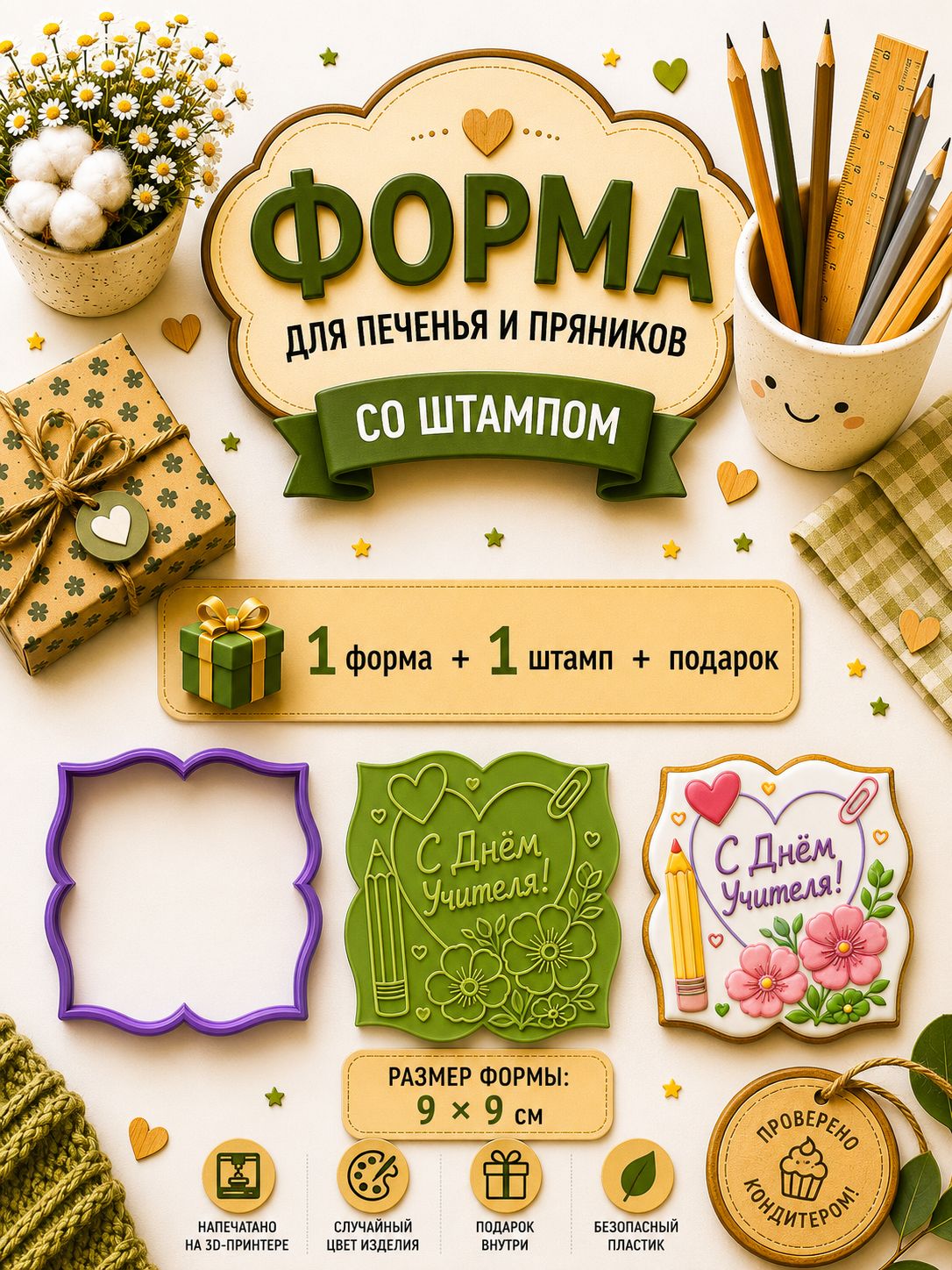 Формочка для выпечки печенья и пряников