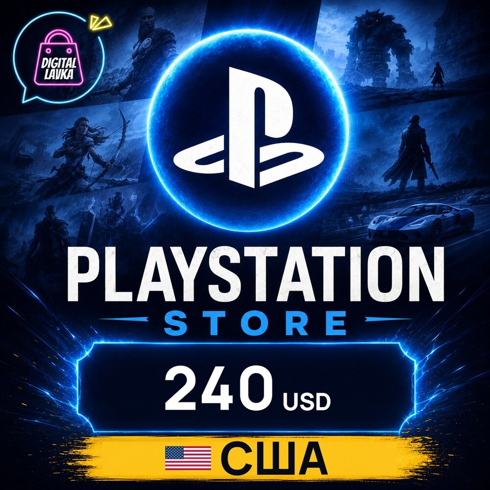 PlayStation Network (PSN) США · USD 240 — карта оплаты, цифровой код пополнения счёта, моментальная доставка