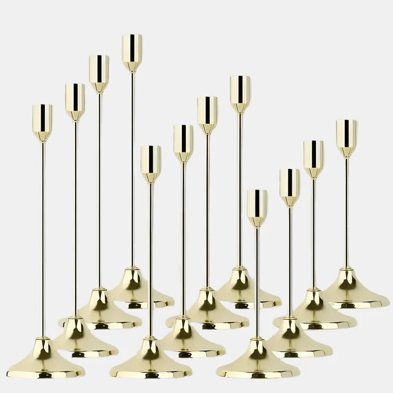 Металлические подсвечники 12 шт. 12pcs Golden