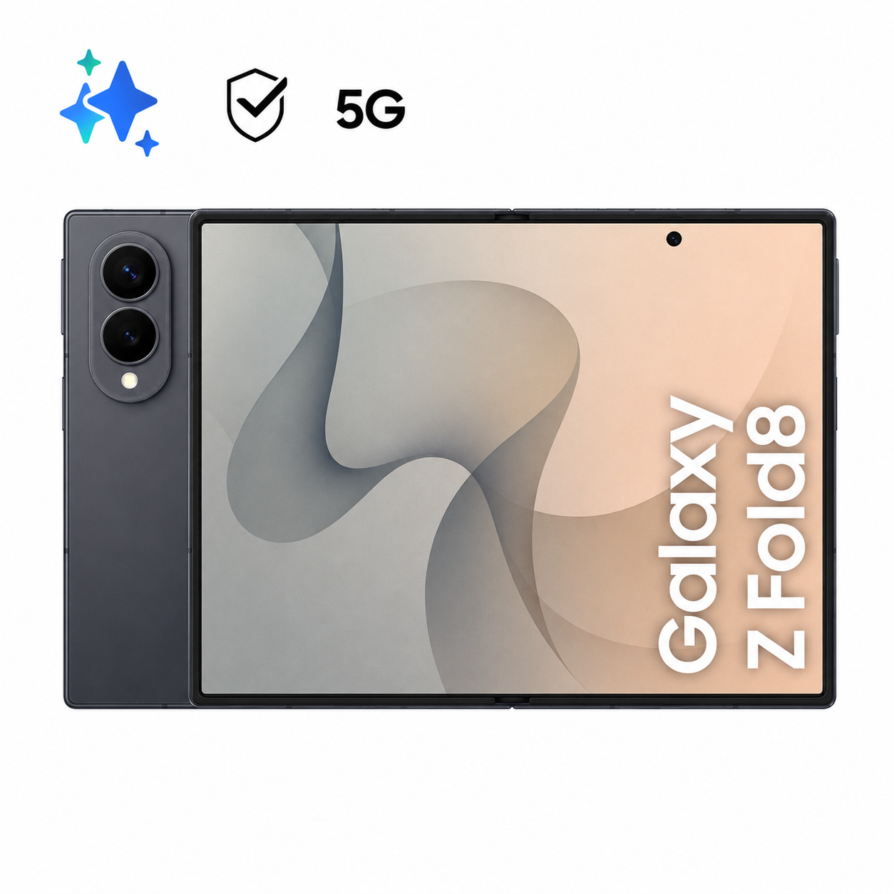 Смартфон Samsung Galaxy Z Fold 8 16/1 ТБ, Dual: nano SIM + eSIM, Graphite (Графитовый) Global