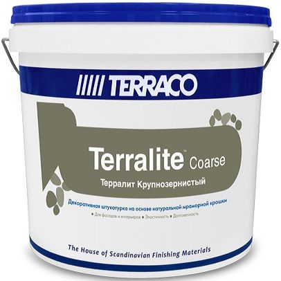 Декоративная Мраморная Крошка 15кг Terraco Terralite Coarse Крупнозернистая для Отделки Фасадов и Внутренних Помещений / Террако Терралит Корс