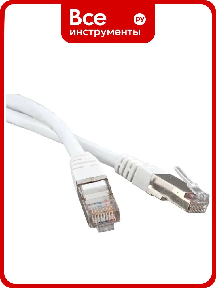 Патч-корд LANMASTER RJ45 - RJ45, 4 пары, FTP, категория 6, 3 м, белый LAN-PC45/S6-3.0-WH
