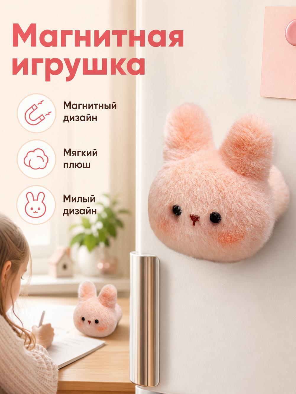 Забавные магнитные фигурки для холодильника, зверята-прилипалы, слоники и зайчики, коллекционные игрушки для декора и настроения