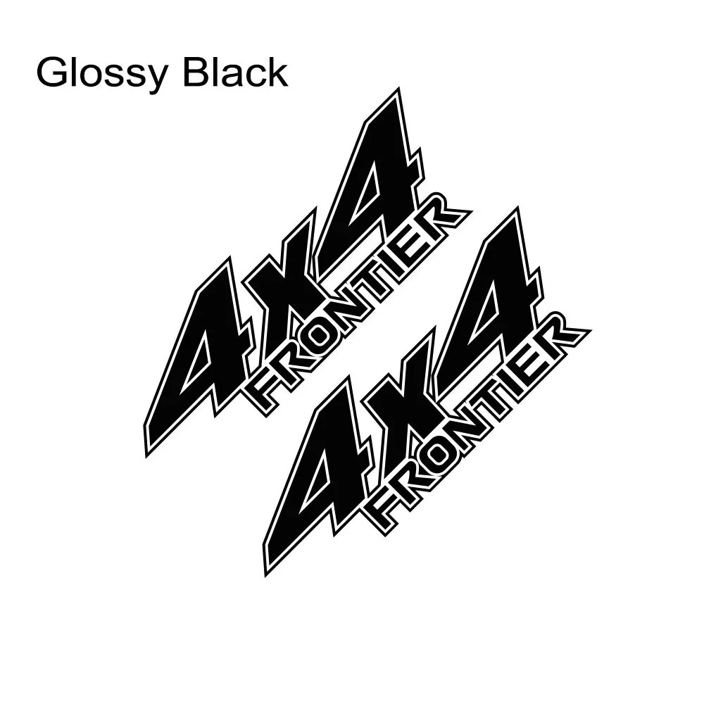 Наклейка 4x4 Frontier Glossy Black, черный