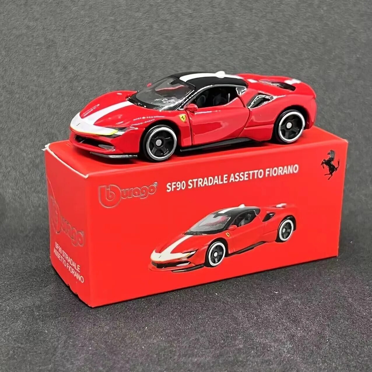 Bburago 1:64 металлический автомобиль Ferrari Красный, SF90 M