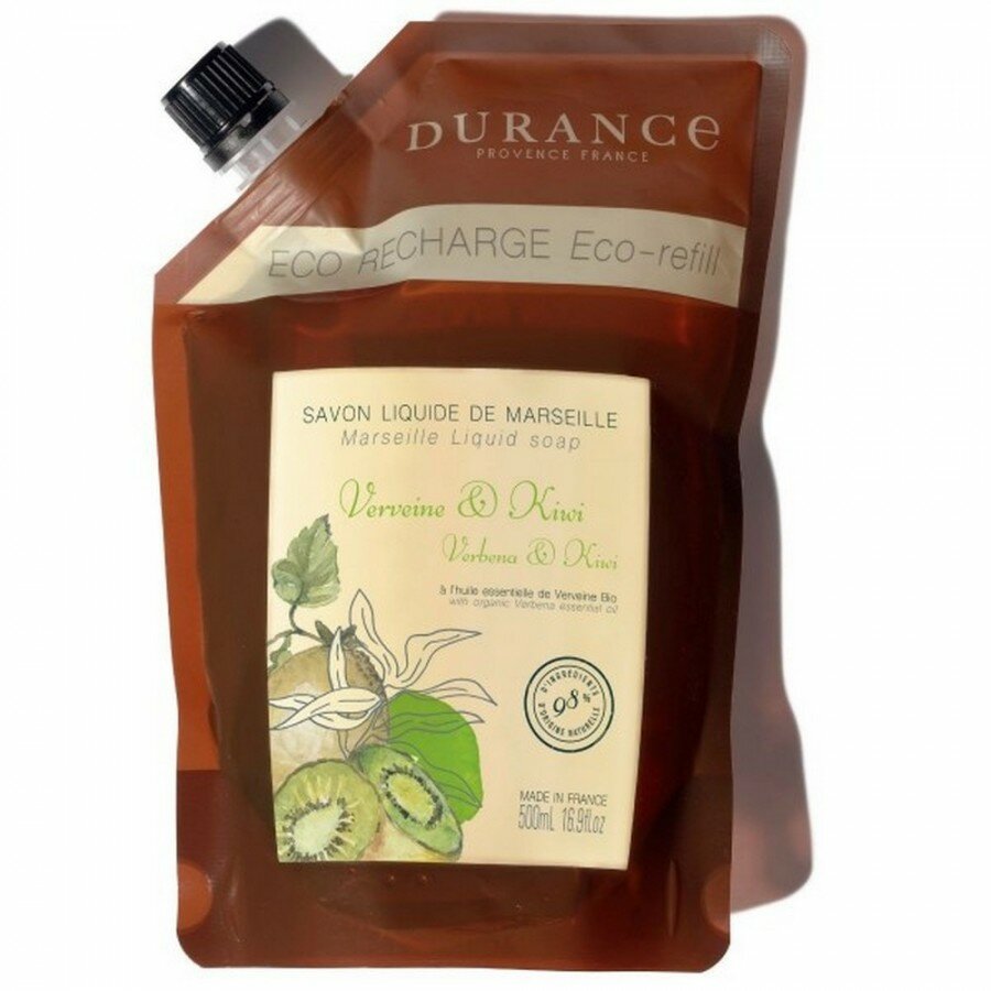 Наполнитель для жидкого мыла Verbena & Kiwi Durance Вербена и Киви, 500 мл