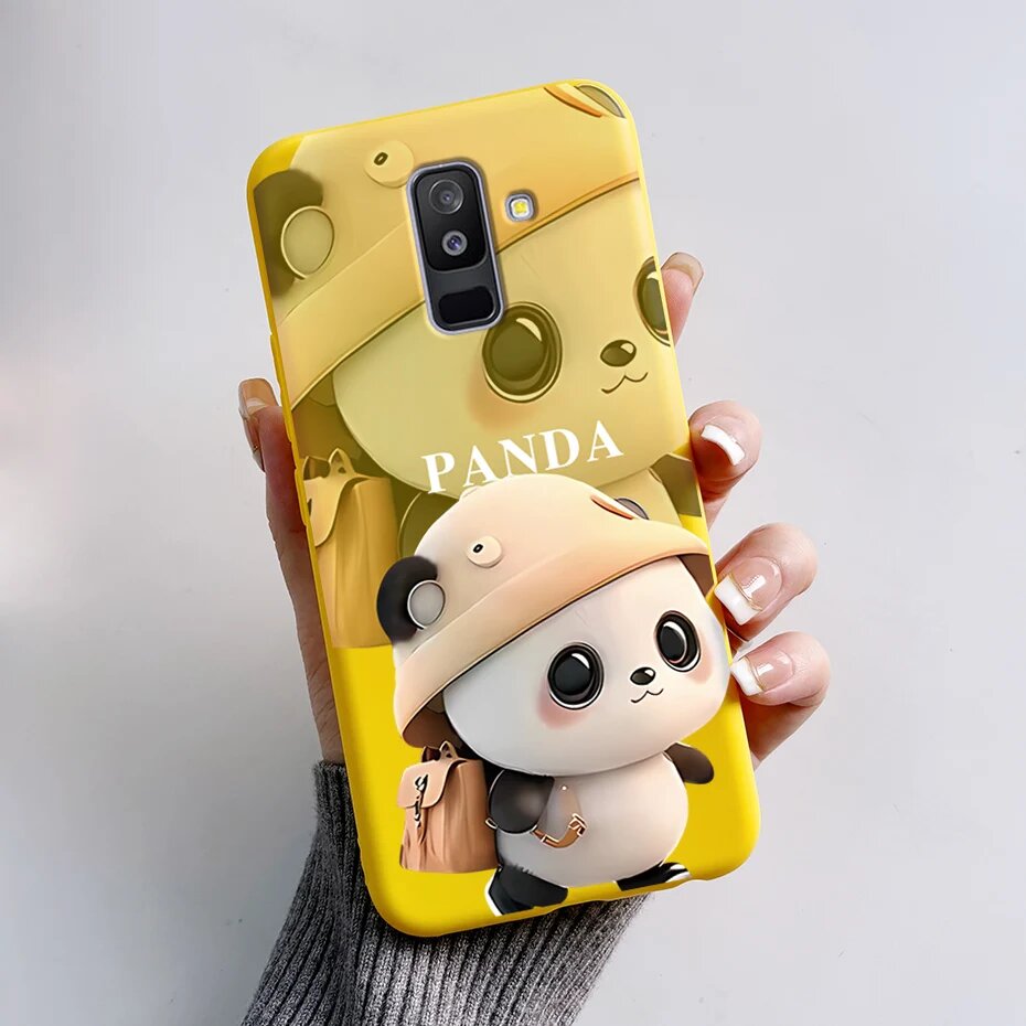 Чехол для Samsung Galaxy A6 plus, Panda, желтый