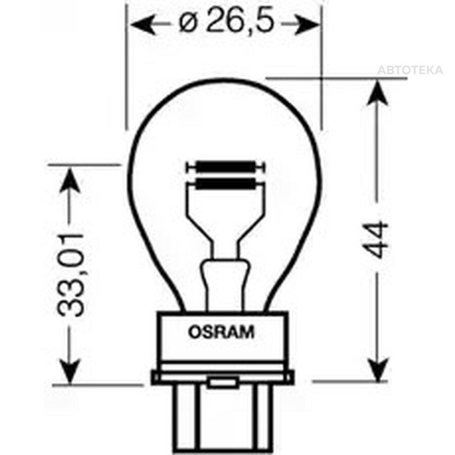 Лампа PY27/7W 12V 27/7W W2.5X16Q ORIGINAL LINE качество оригинальной з/ч (ОЕМ) 1 шт. OSRAM 3757AK