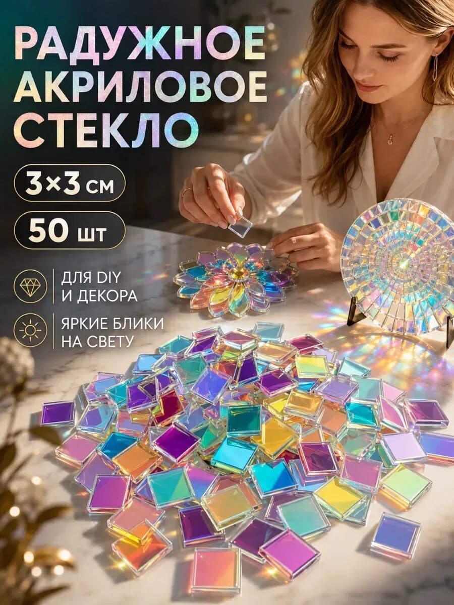 Радужное акриловое стекло