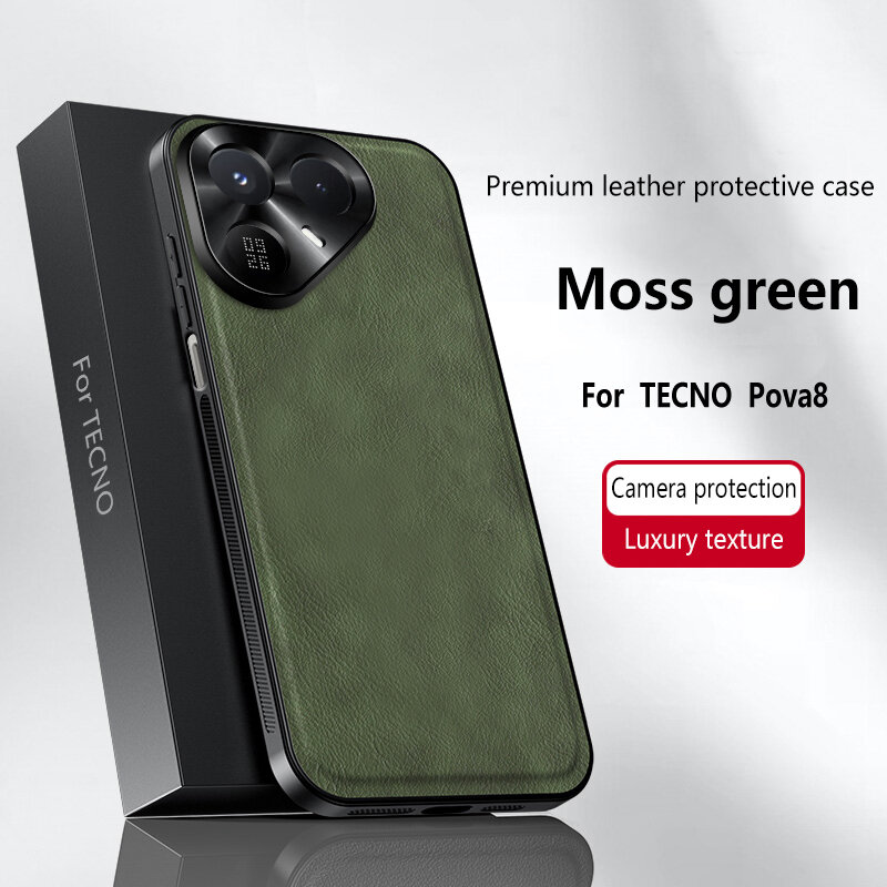 Чехол для Tecno Pova 8 5G / Техно Пова 8 5G, soft touch, чехол-кардиомонитор, искусственная кожа, поликарбонат (PC), защита камеры, ударопрочный, усиленные углы, Tecno, Tecno Pova 8 5G, green,