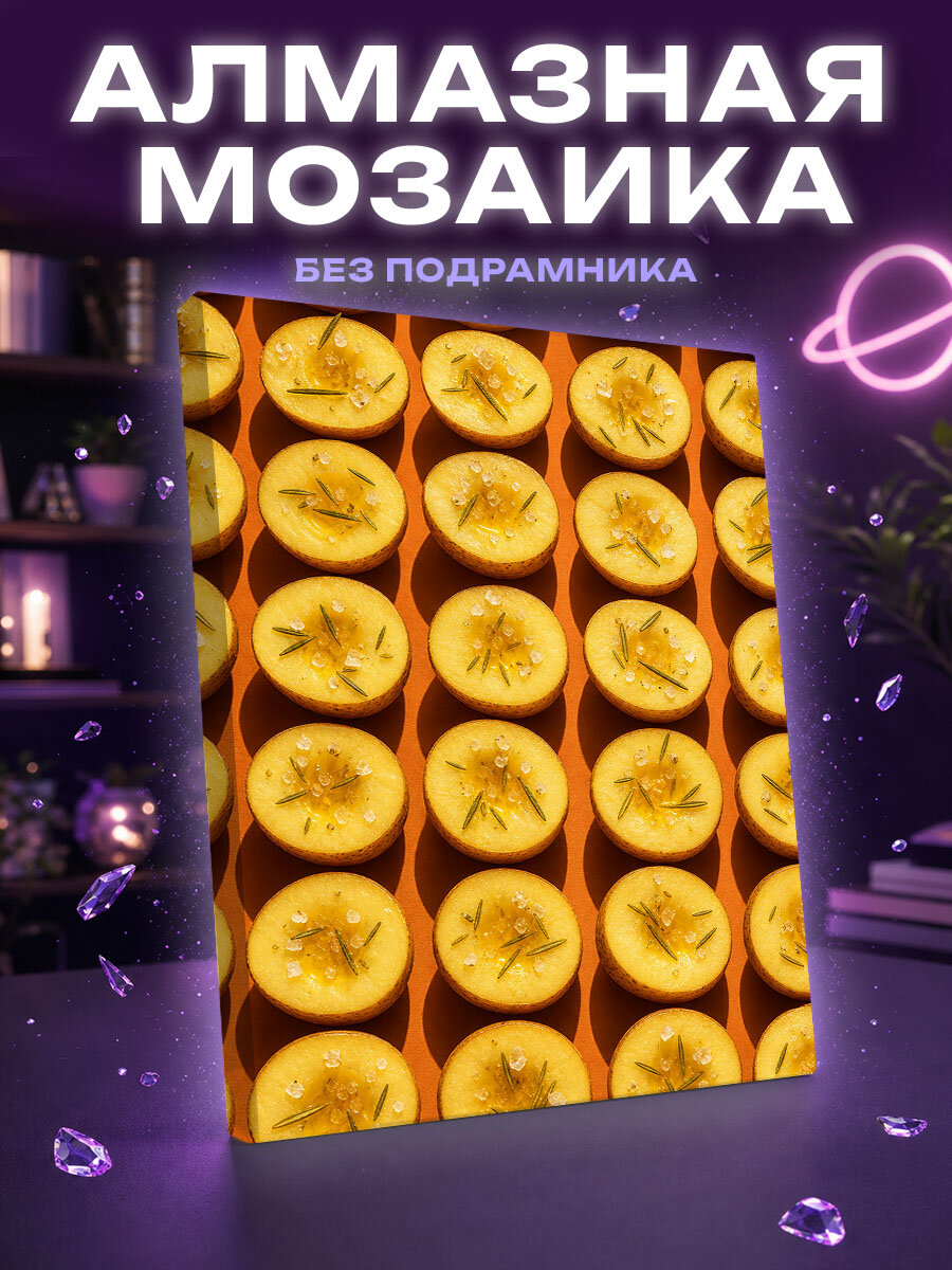 Алмазная мозаика Картофель в золотом масле