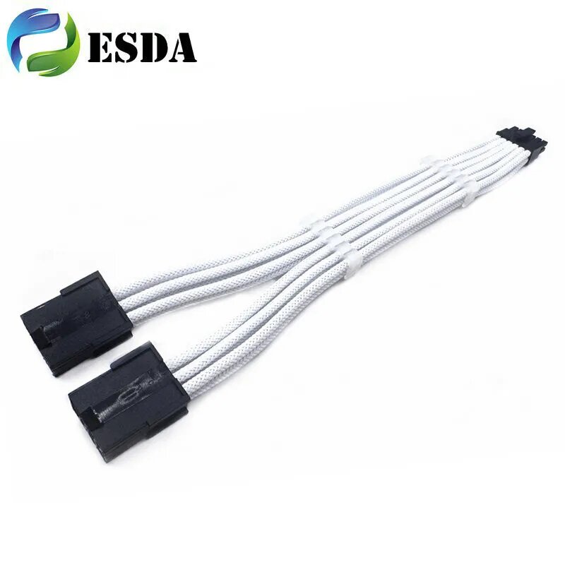 Кабель адаптер питания PCIe 8Pin на Mini 12Pin SZKSJ для RTX 3070 3080 3090 Белый, 20cm, White