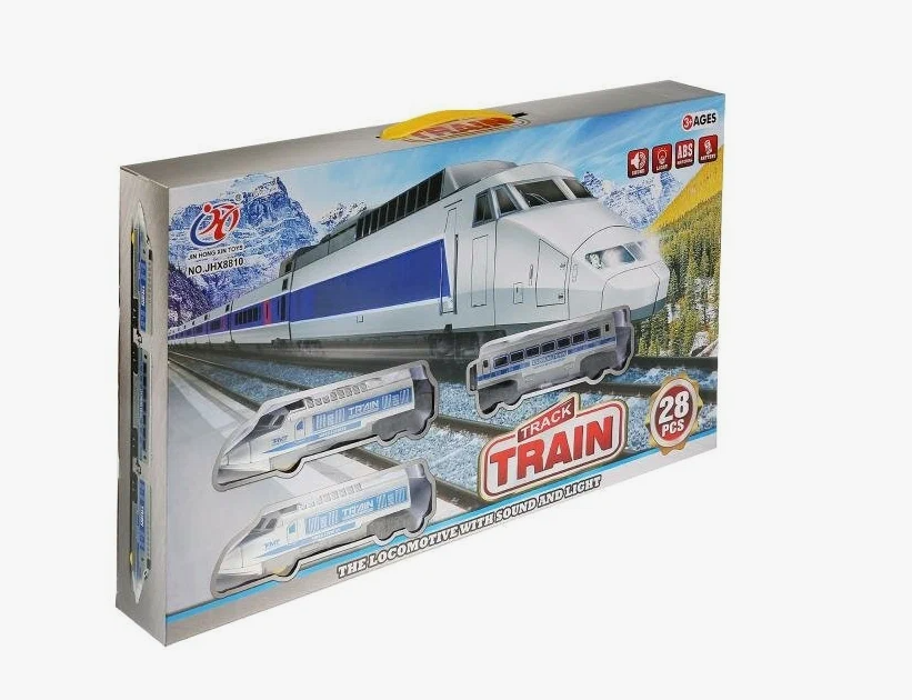 Железная дорога на бат. JHX8810 свет, звук в коробке