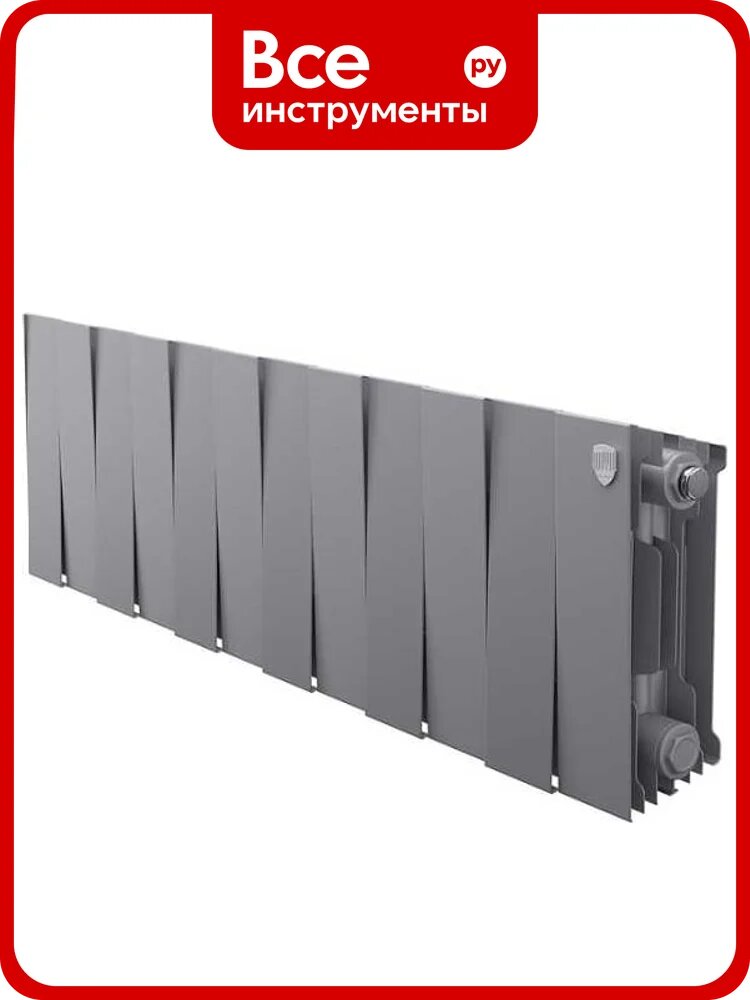 Радиатор биметаллический ROYAL THERMO PianoForte 200 Серебристый - 18 секций НС-1682313