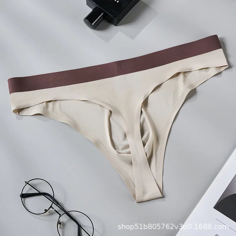 Мужские стринги SUGOIDAN из нейлона и полиэстера 3XL, Бежевый, Apricot