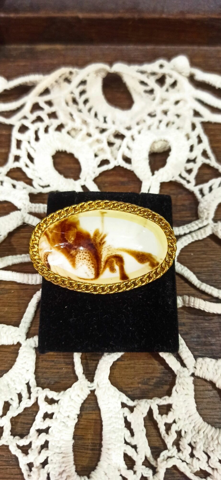 Винтажная советская овальная брошь, СССР