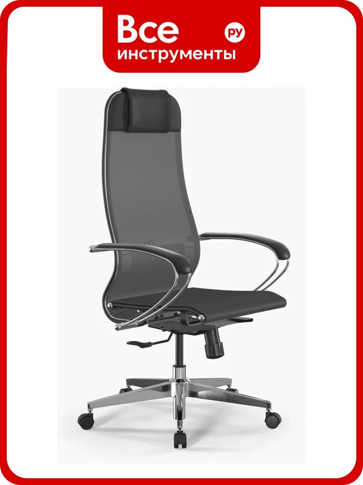 Кресло для персонала метта ErgoLife Set 4/подл.131/осн. Synchro 004 (Серый 537.16.1.3E3) z537.16.1.3E3